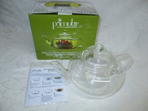 Primula Daisy Glass Teapot 40 oz. With Loose Leaf Tea Infuser New | eBay