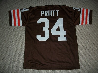GREG PRUITT Unsigned Custom Cleveland Brown Sewn Football Jersey Sizes ...