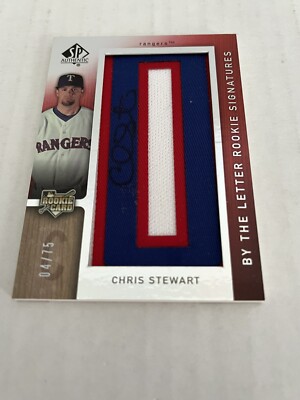 Chris Stewart 2007 SP Authentic By The Letter O Signatures Auto /75 ...