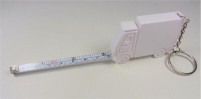 WHITE PLASTIC DELIVERY TRUCK WITH 3 FT TAPE MEASURE SEMI TRUCK KEYCHAIN ...