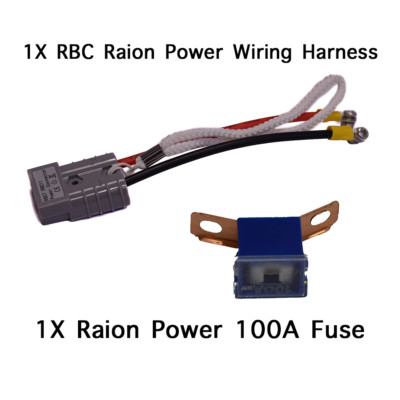 Raion Power Wire Harness And 100A Fuse Replacement for RBC7 APC SMT1500 ...