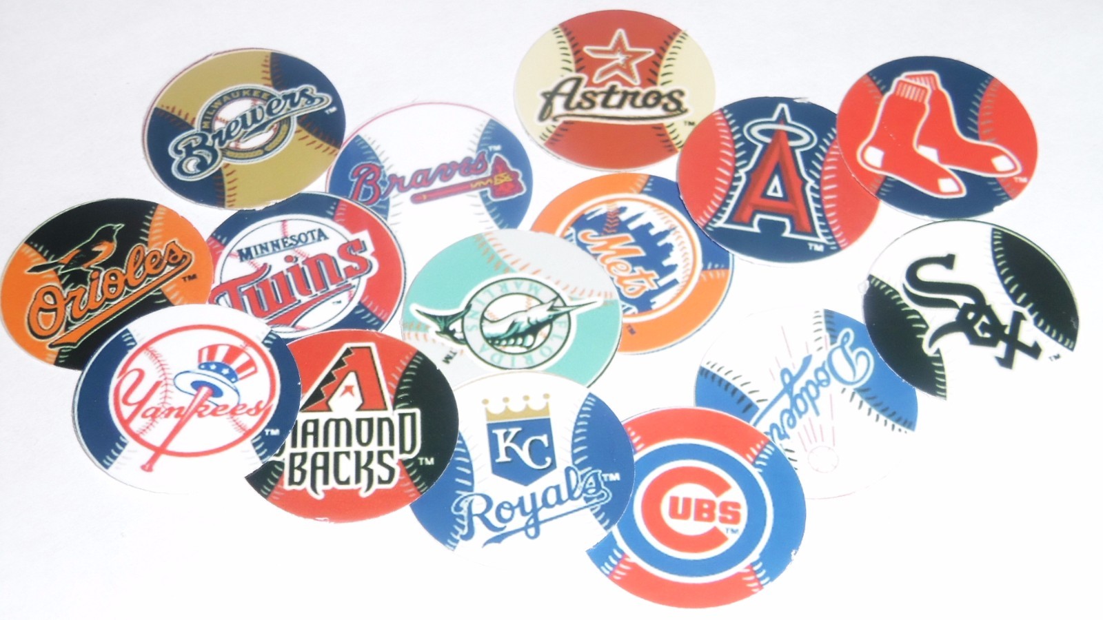 Pre Cut One Inch Bottle Cap Images NBL Baseball League Team Mix Free ...