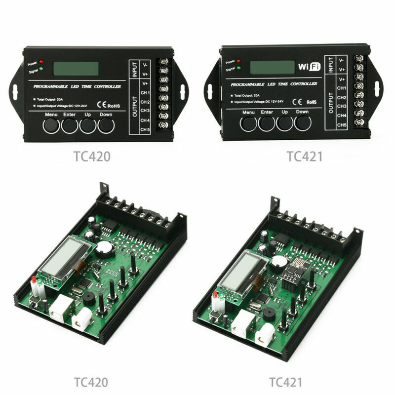 TC420 TC421 TC423 Time Programable RGB LED Controller Dimmer DC12V/24V ...