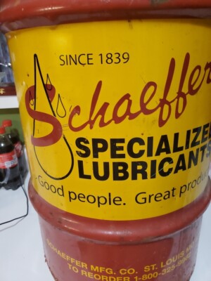 Vintage Schaeffer's Oil Drum Barrel Garbage Can Gas Oil Lubricants | eBay