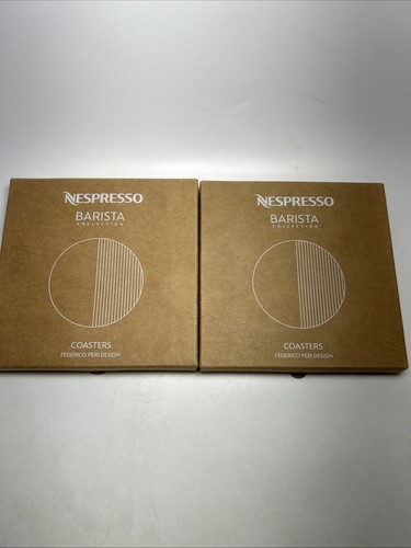 4 Nespresso Barista Limited Edition Aluminum Coasters Summer Mandarin ...
