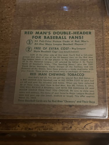 1953 Red Man Tobacco All-Star Team - National League Series Duke Snider ...