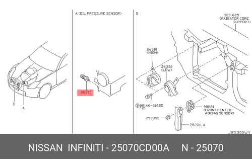 Genuine OE Sensor 25070CD00A , 25070-CD00A | eBay.de