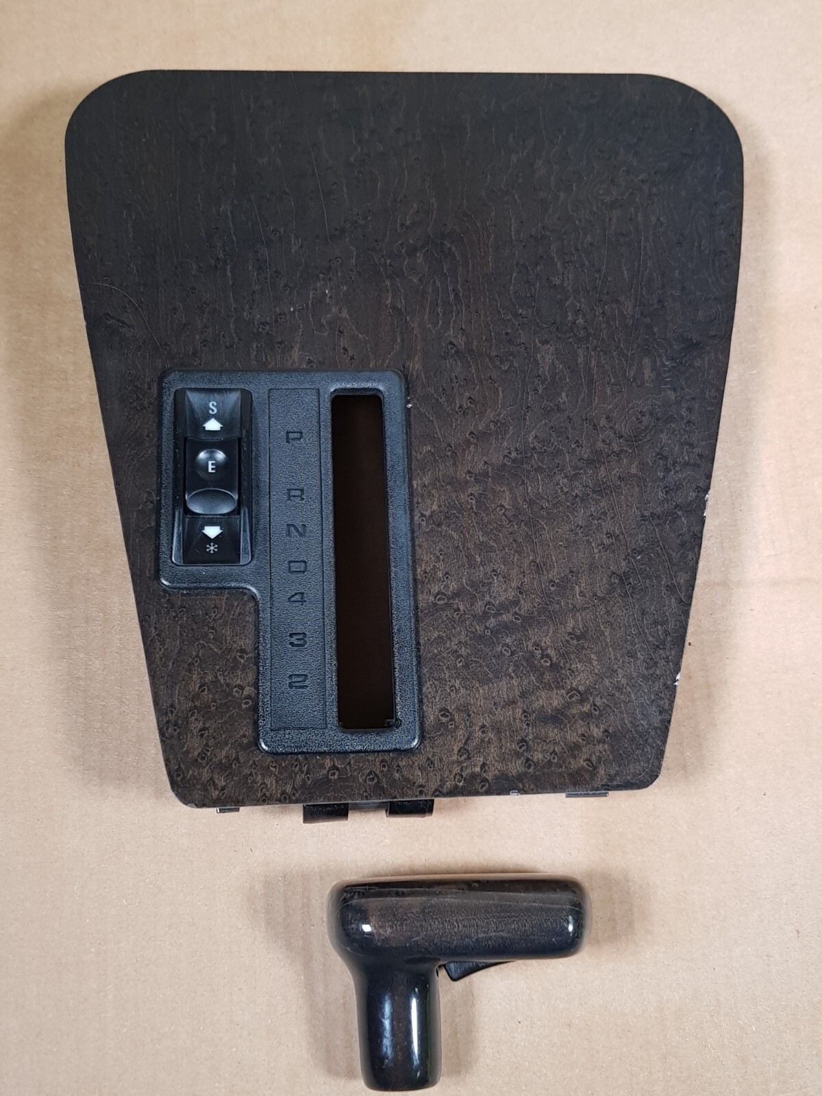BMW E34 Automatic Dark Wood Center Console Shift Panel Surround Black ...