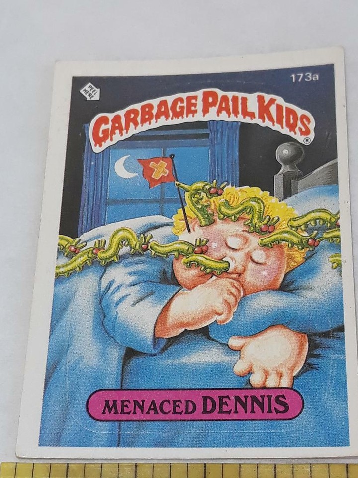 GARBAGE PAIL KIDS Series 5 173a MENACED DENNIS 173b WORMY SHERMY ...
