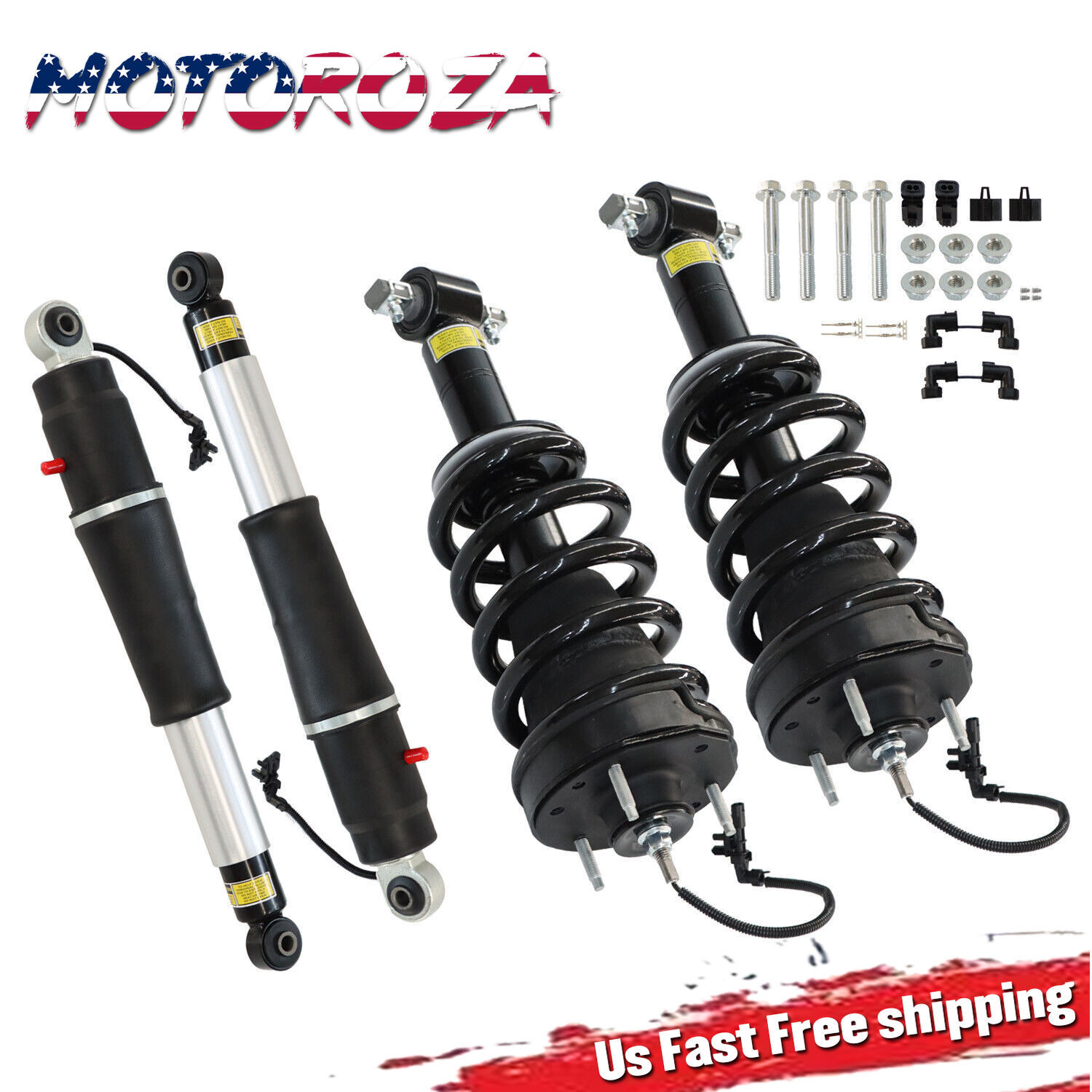 4X Front Rear Shock Strut Magnetic For GMC Yukon Denali Escalade Tahoe ...