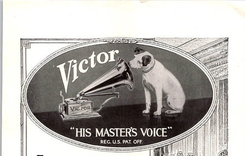 Antique Ad Issue Victrola Masters Voice Victor Talking Machine Camden 2 ...