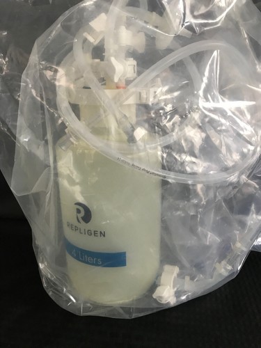 New REPLIGEN TFF 4L 4000mL High Flow Reservoir Bottle Vessel 4-Port 3/8 ...