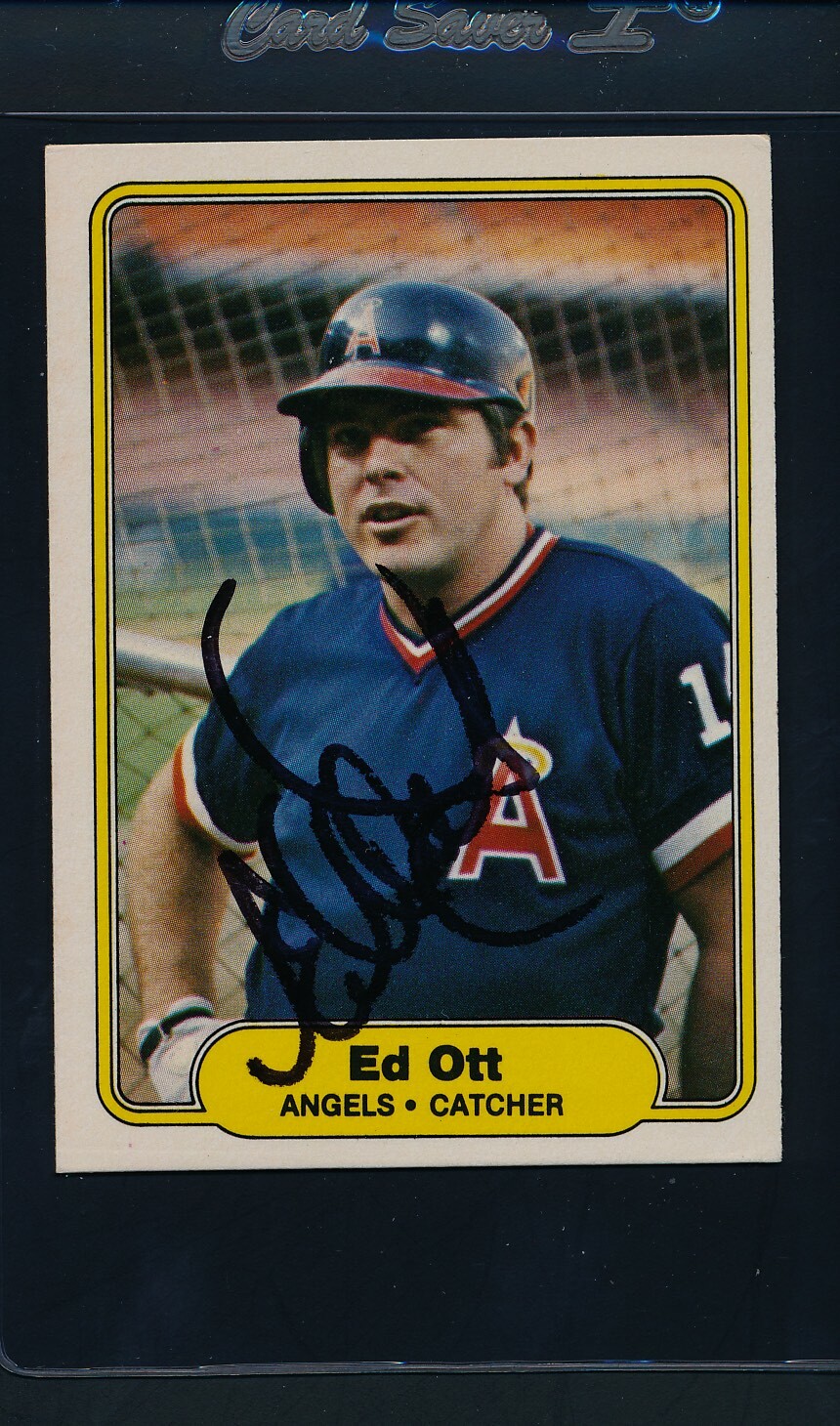 1982 Fleer #470 Ed Ott Angels Signed Auto *27292 | eBay