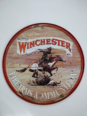 METAL WINCHESTER ADVERTISING SIGN CIRCULAR | eBay