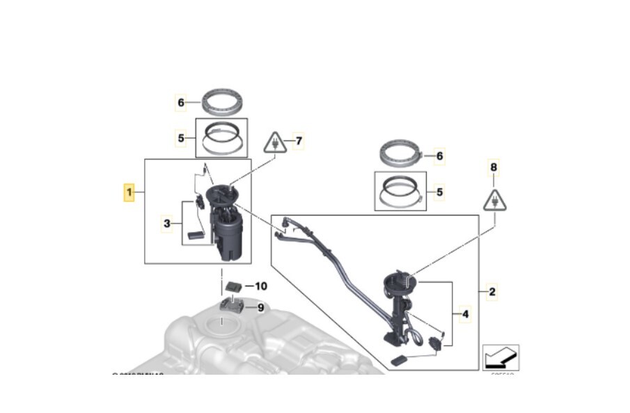 Fuel pump 7380136 BMW X5 E70 3.0d 3.5d 30dX 35dX 40dX M50dX M57 M57 06 ...