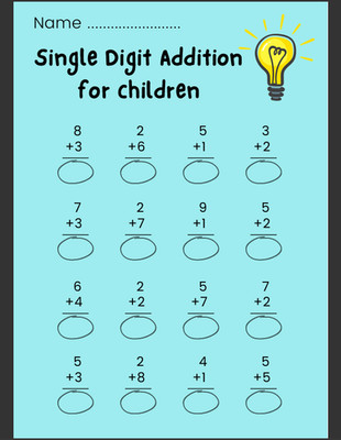 Single Digit Addition Maths Worksheet Digital Printable - Digital File ...