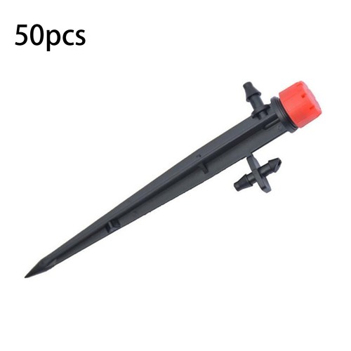 50Pack Adjustable Water Flow Irrigation Dripper Nozzle Stake Emitter ...