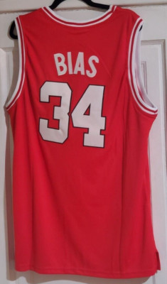 Rare Len Bias Maryland Red 2XL Basketball Jersey | eBay