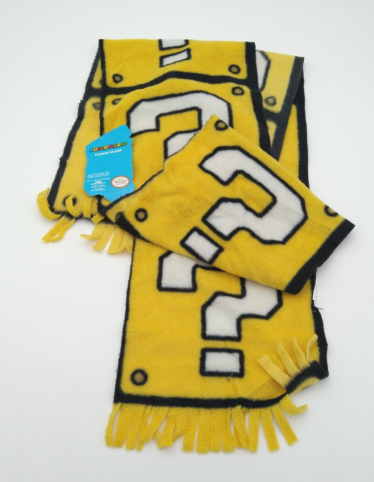 Nintendo Super Mario Bros Yellow Question Block Fleece Scarf CultureFly ...