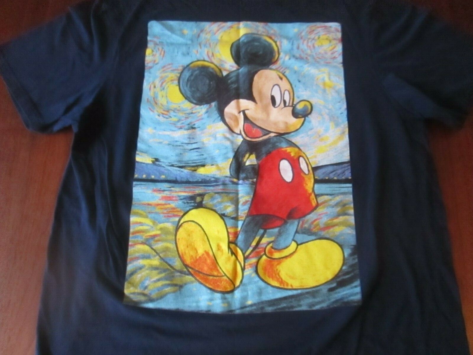 Disney MICKEY MOUSE Van Gogh's Starry Night T-shirt N… - Gem
