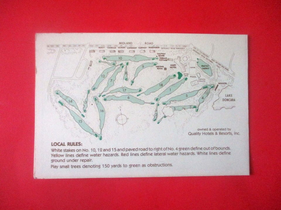 vtg - Golf Scorecard - MID PINES RESORT & GOLF CLUB gc - Southern Pines ...