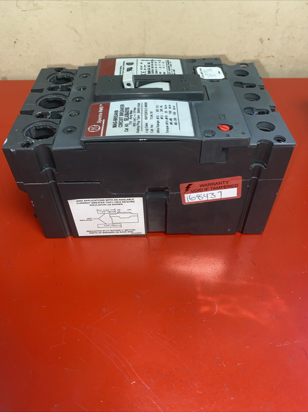 GE SELA36AI0150 SPECTRA RMS 3 POLE CIRCUIT BREAKER 600V | eBay