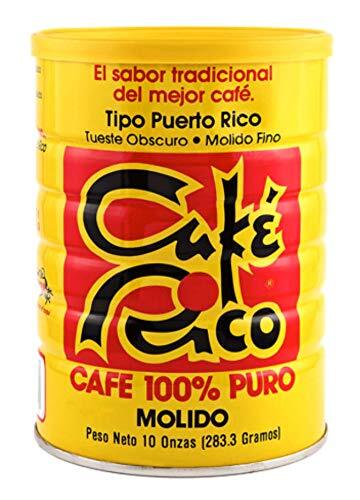 Cafe Rico Ground Coffee from Puerto Rico Café Molido 10 Ounce Can (Pack ...