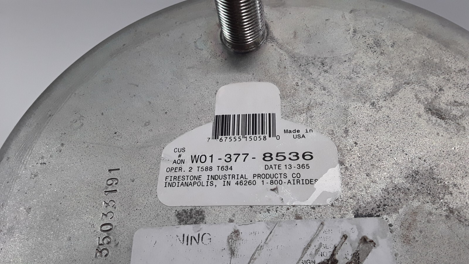 Genuine Firestone W01-377-8536 Air Spring Bag Aluminum Base for sale ...