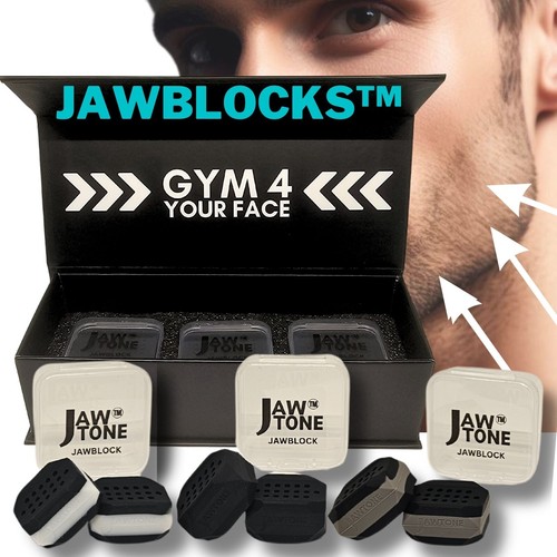 JawBlocks™ Jawline Jaw Exerciser [6pc] Face mouth chin neck trainer ...