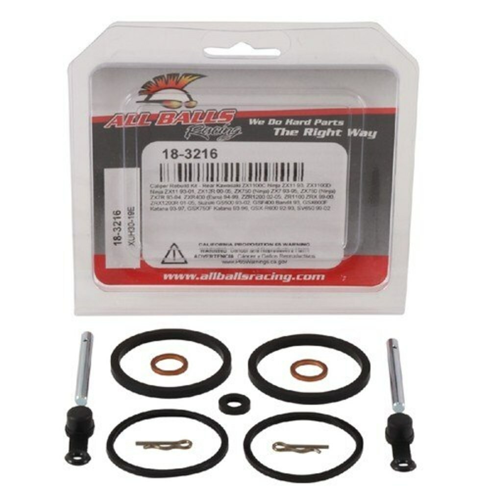 2000-2006 Kawasaki ZX-12R ZX12 All Balls Rear Brake Caliper Rebuild Kit ...