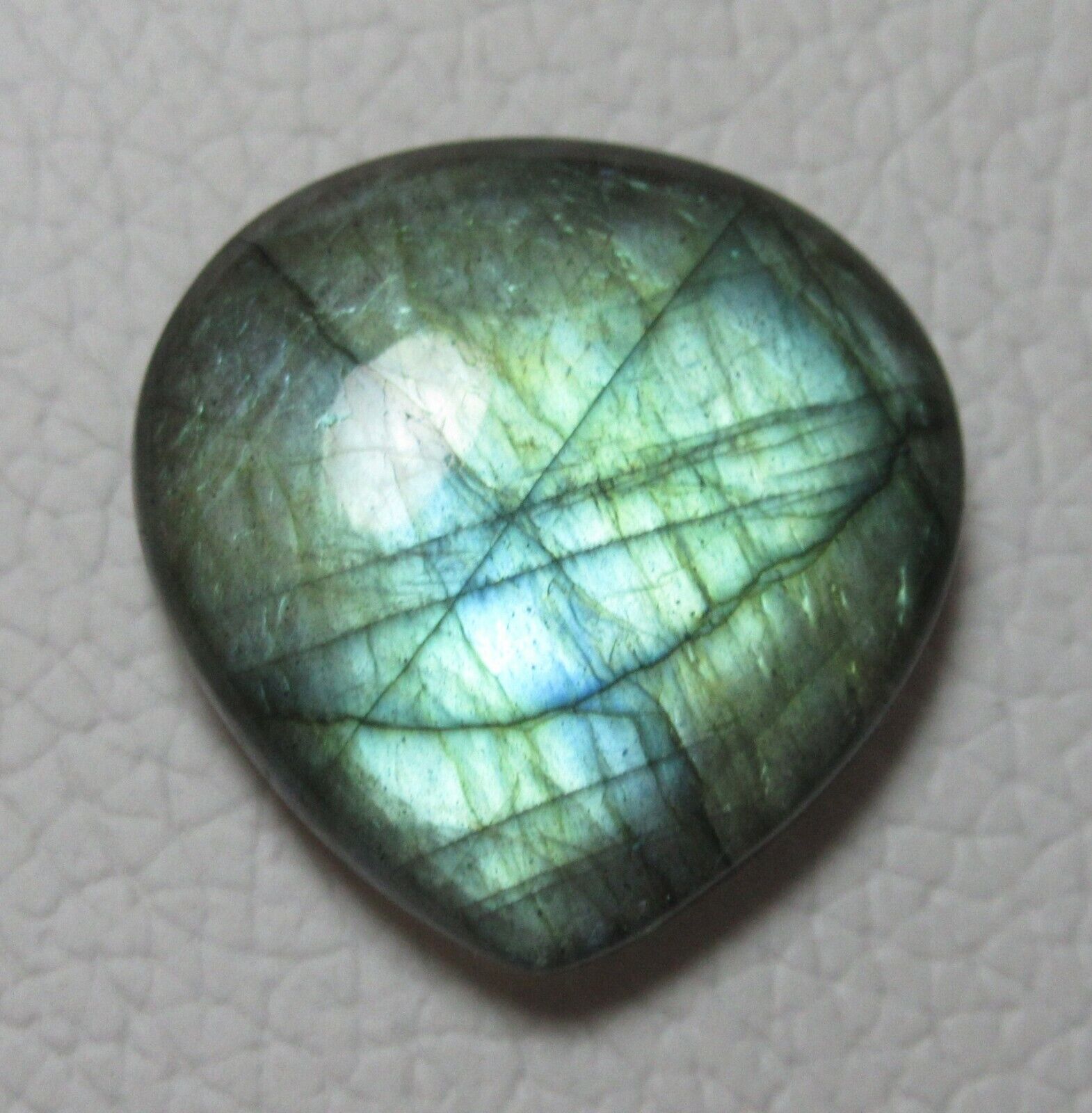 Labradorite Heart Smooth Briolette Cabochon 29.35 ct Natural Gemstone E ...