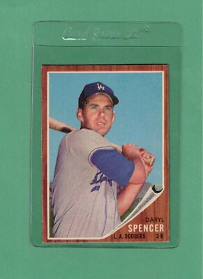 1962 Topps Los Angeles Dodgers Daryl Spencer 197 Nm Mt Tough Card