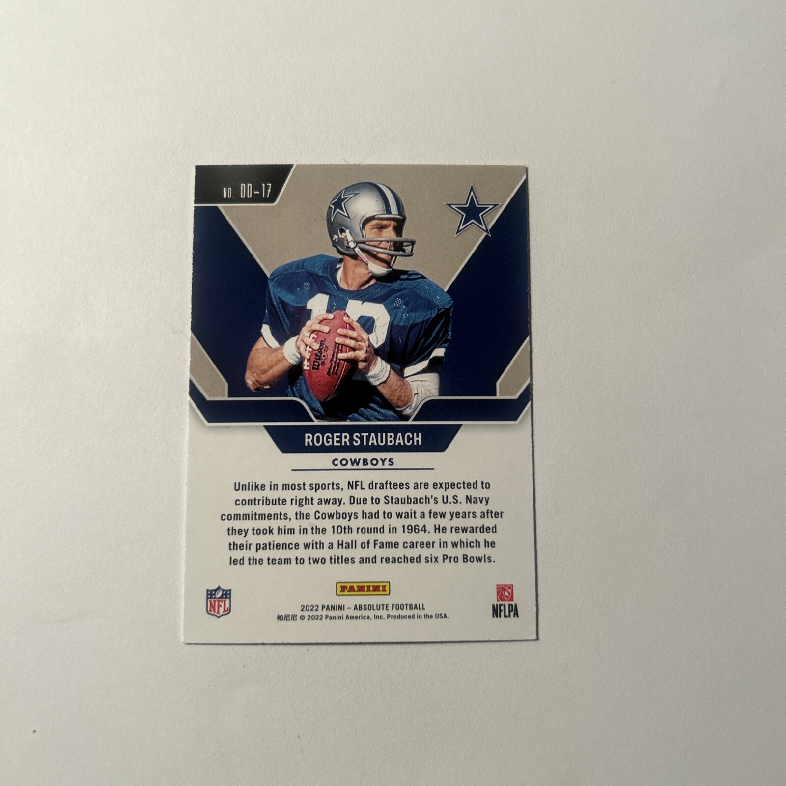 2022 Panini Absolute - Draft Diamonds #DD-17 Roger Staubach for sale ...