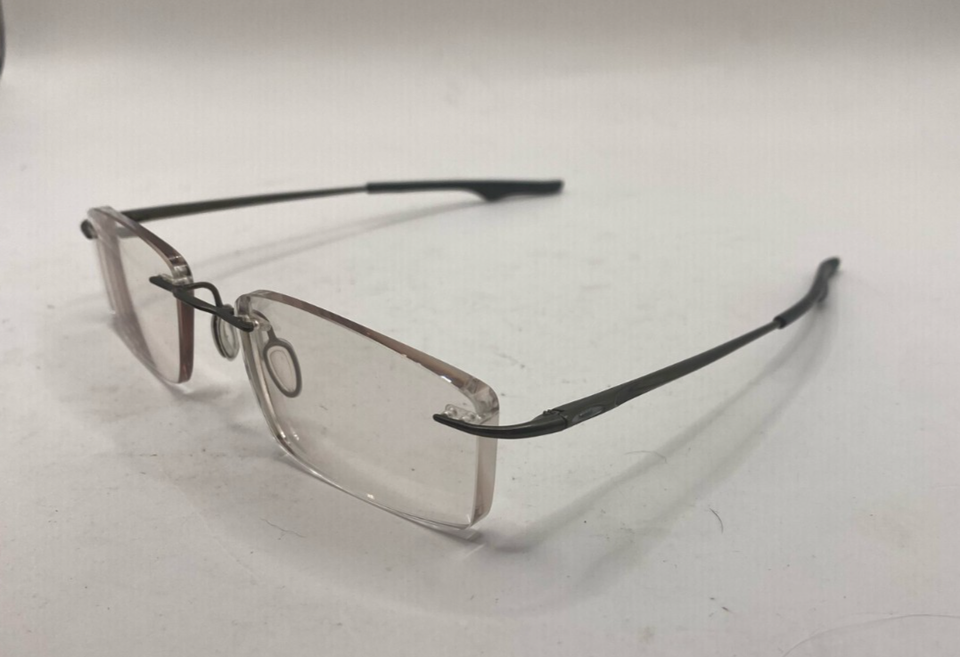 OAKLEY KEEL FRAMES ONLY RIMLESS EYEGLASSES OX3122-0753 PEWTER 41-22-134 ...