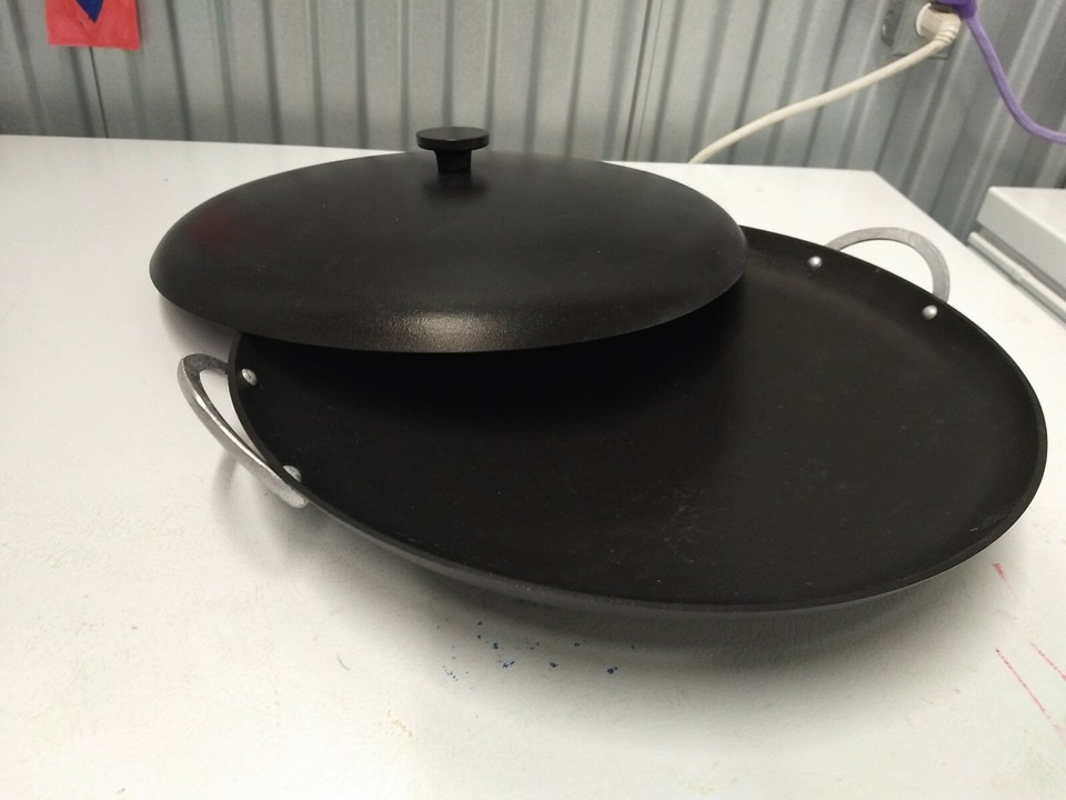 16" / 400 mm. Uzbek Kazan + Lid. Discada High Heat Cooking Disc BBQ. US ...