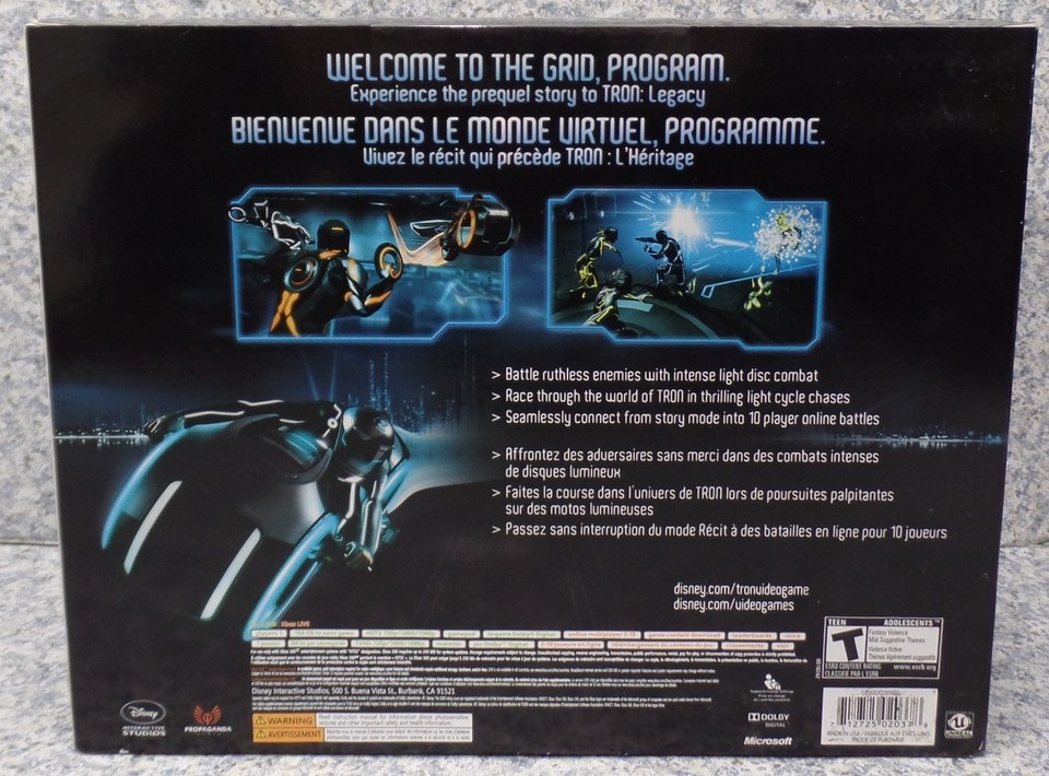 Video Game XBOX 360 Tron Evolution Collectors Edition + Light Cycle NEW ...