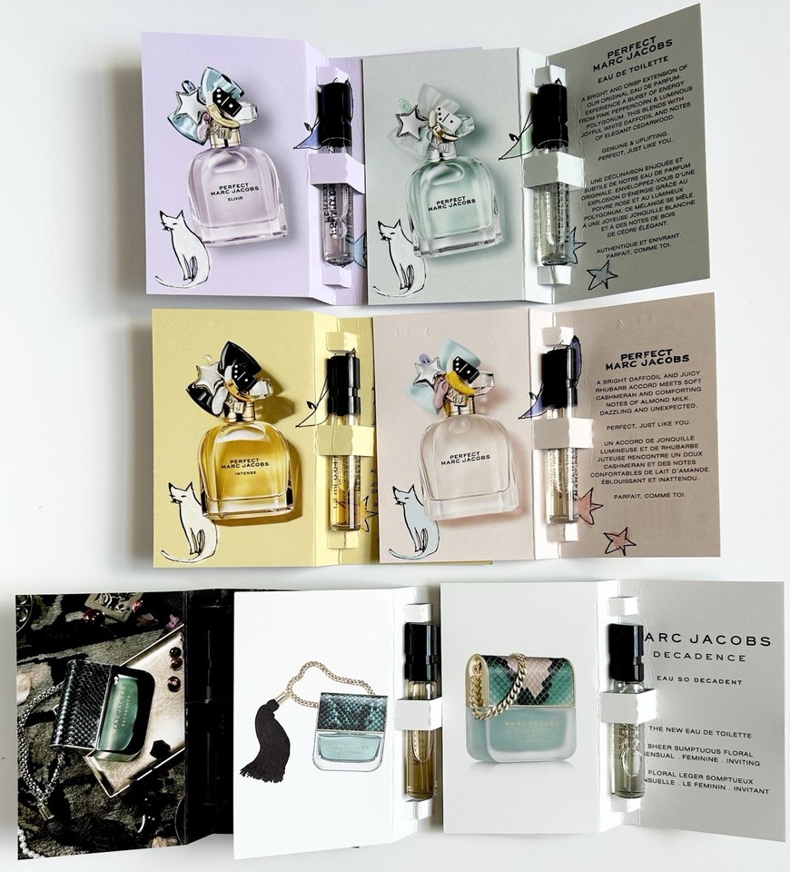 Marc Jacobs Decadence & Perfect Perfume 7pc Sample Spray Vial Set | eBay