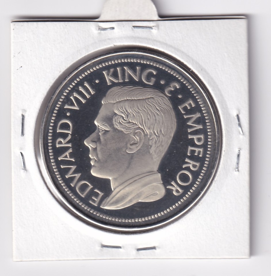 AUSTRALIAN PROOF: 1936 EDWARD VIII .925 SILVER FANTASY CROWN COIN #4875 ...