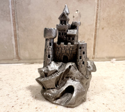 Pewter Castle With Crystal By Spoontiques 2” Tall By 1 1/2” Wide | eBay