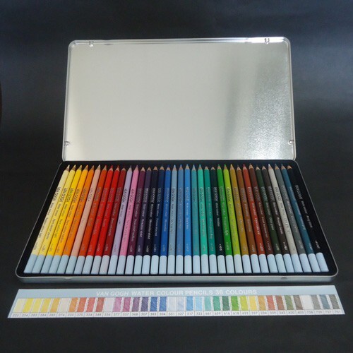 VAN GOGH Pencils Water Color 36 colors set Aquarelle Aquqrel Royal ...