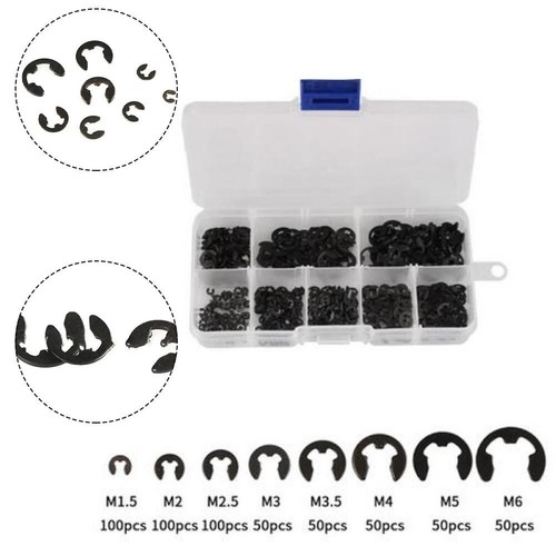 550 Pcs 304 Stainless Steel E Clips Assortment Kit Replacement 1.5-6mm ...