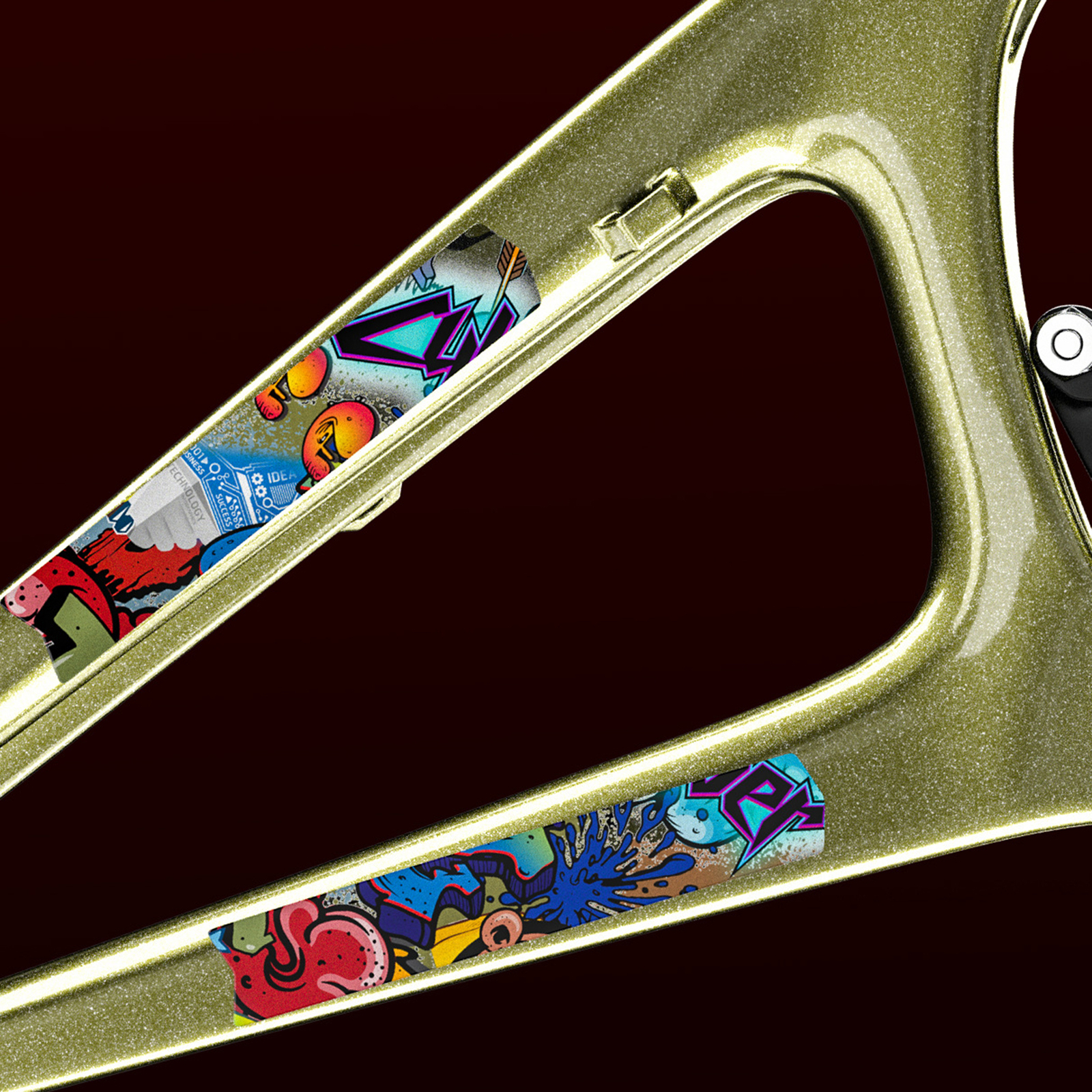 3D MTB Bicycle Protective Decal Stickers Mountain Bike Frame Film ...