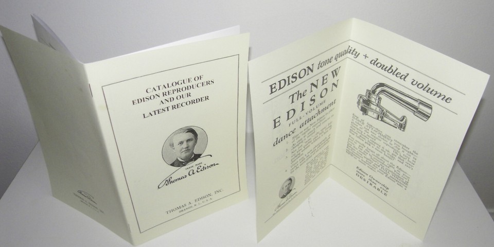 Edison Phonograph Reproducer Catalogues Reproductions (2 OFF) | eBay