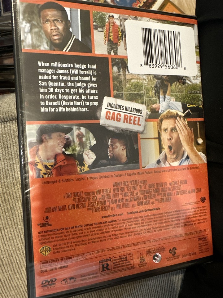 Get Hard (DVD, 2015, Widescreen) Kevin Hart & Will Farrell | eBay