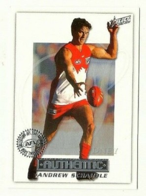 2001 SELECT AUTHENTIC SYDNEY SWANS ANDREW SCHAUBLE # 131 COMMON CARD ...