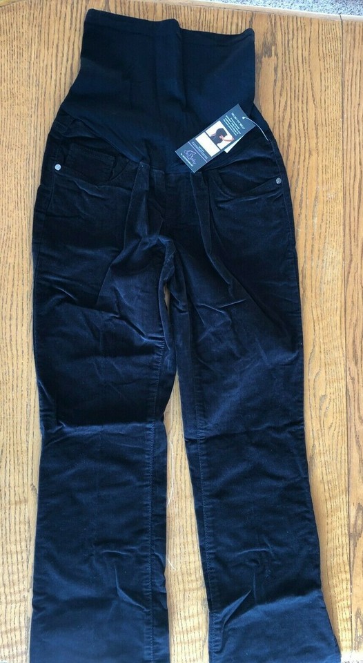 S Maternity Black Corduroy Slacks Oh Baby Motherhood $56 Pants Secret ...