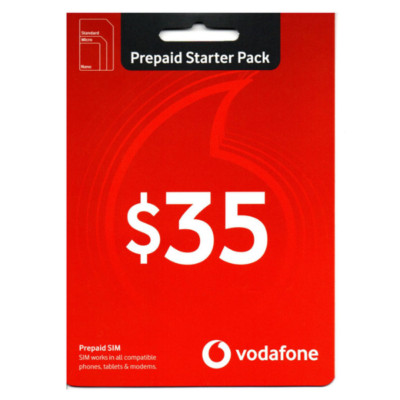 AUSTRALIAN VODAFONE $35 PREPAID MULTI FIT CELL MOBILE PHONE SIM CARD ...