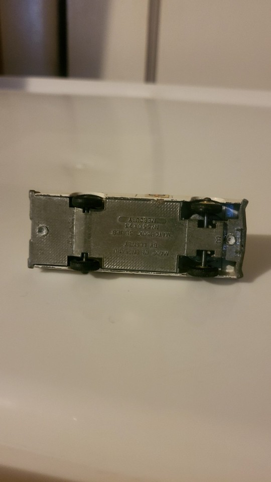 Vintage 1968 Matchbox #55 or 73 Diecast 1/64 Auto Steer White Mercury ...