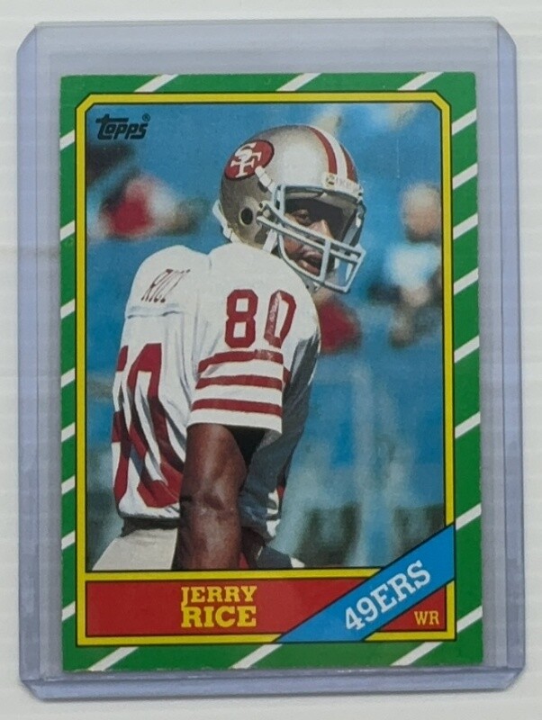 1986 Topps Jerry Rice Rookie Card RC #161 49ers | eBay