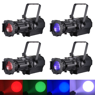 4pcs LED 250W LEKO Profile Spotlight 36 degree RGBW 4IN1 Stage Theater ...